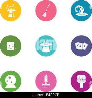Divination icons set, flat style Stock Vector Image & Art - Alamy
