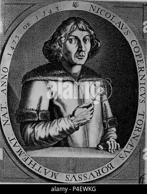 Engraved portrait of Polish astronomer Nicolas Copernicus (1473 - 1543 ...