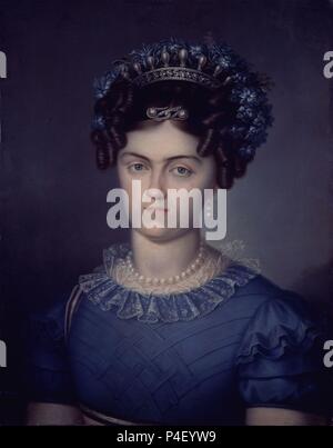 MARIA JOSEFA AMALIA REINA DE ESPAÑA - GRABADO POR A BLANCO S XIX ...