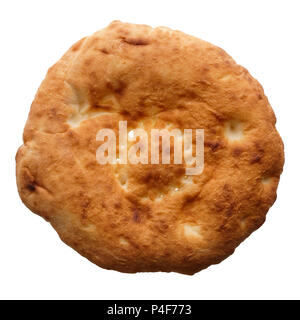 Round Flat Bread isolated on white background Stock Photo - Alamy