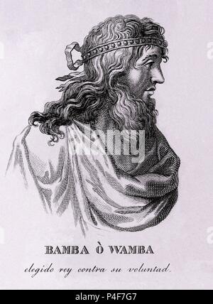WAMBA. Rey visigodo (672 a 680). A la muerte de Recesvinto fue elegido ...