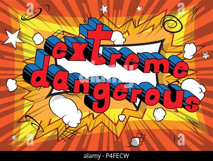 Extreme Risk word on a book, cartoon vector illustration Stock Vector ...