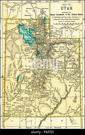Map of Utah Stock Photo - Alamy