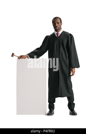 Young handsome judge isolated on white Stock Photo - Alamy