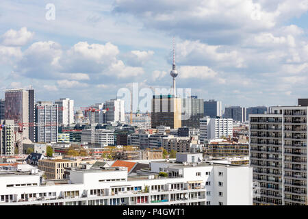 Residential buildings Kreuzberg with Leipziger Strasse in the ...