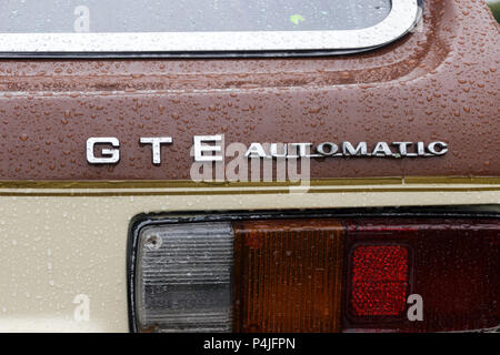 Reliant Scimitar car badge Stock Photo - Alamy