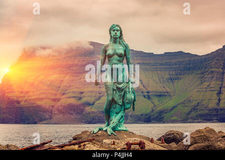 The Seal Woman of Mikladalur, Kopakonan, Kalsoy island, Faroe Islands ...