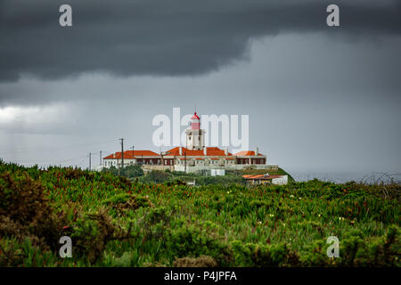 Cabo da Roca under the storm Stock Photo - Alamy