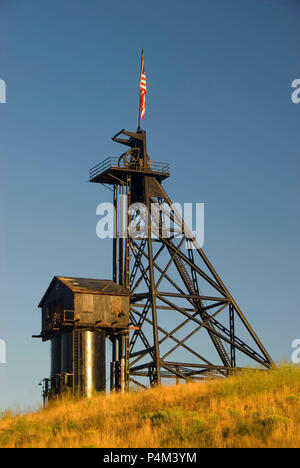 Travona Mine Headframe (Gallows), Butte, Montana Stock Photo - Alamy