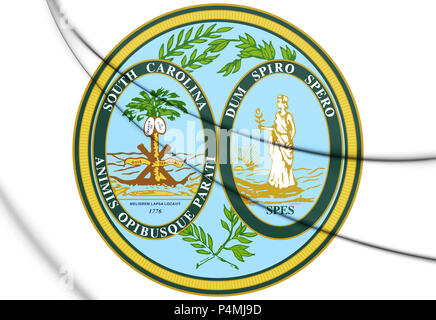 State Seal of South Carolina, USA. Close Up Stock Photo - Alamy