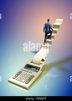 Business concept: Calculator on Digital Data Paper background Stock ...