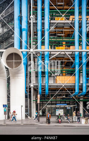 Paris, France, Beaubourg, George Pompidou Center, Inside Main Hallway ...