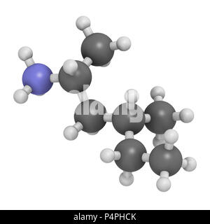 Methylhexanamine, methylhexamine, dimethylamylamine, DMAA molecule. It ...