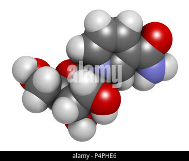 Nicotinamide mononucleotide molecule. Precursor of NAD+. 3D rendering ...