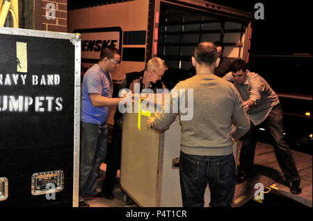 Band equipment crates Stock Photo - Alamy