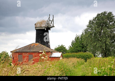 Tall Mill Drainage Mill at Upton, Norfolk, United Kingdom, by the River ...