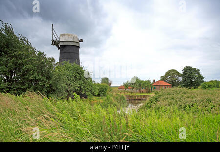 Tall Mill Drainage Mill at Upton, Norfolk, United Kingdom, by the River ...