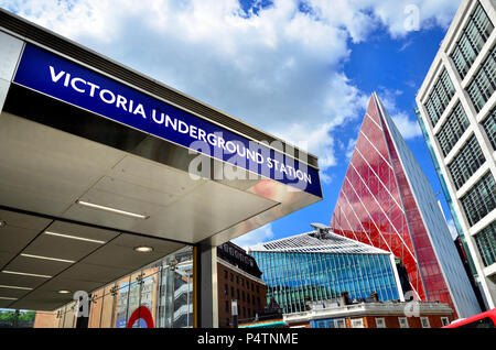 London underground Cardinal Place station exit Stock Photo - Alamy