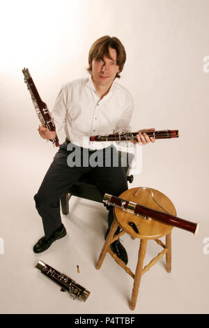 man playing bassoon in orchestra Stock Photo - Alamy