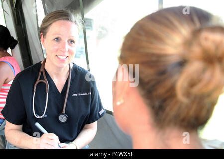U.S. Air Force Col. Amy Meier, 355th Wing acting deputy commander, sits ...