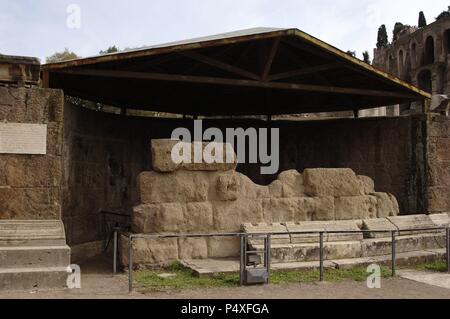 Italy. Rome. Altar who commemorates the place where Julius Caesar was ...