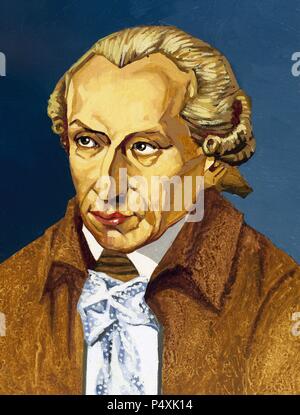 Immanuel Kant, 1724 - 1804, a German philosopher of the Enlightenment ...