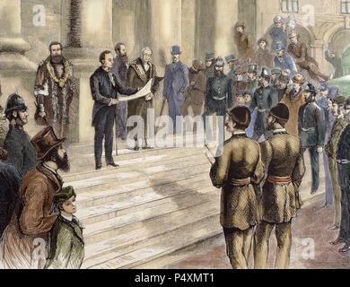 Official proclamation of Queen Victoria (1819-1901) as Empress of India ...