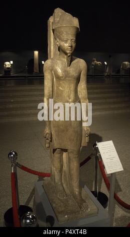 Statue of the god Amoun, from Karnak, Luxor Museum, Luxor, Egypt Stock ...