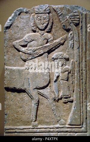 BYZANTINE ART. GREECE. Marble relief with mythological representation ...