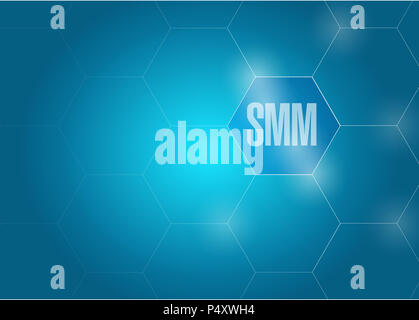 SMM link diagram concept, illustration over a blue background Stock ...