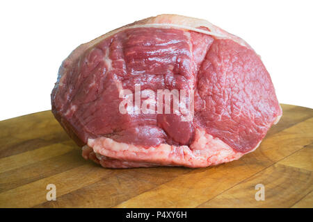 JOINT OF RAW TOPSIDE BEEF CUT OUT Stock Photo - Alamy