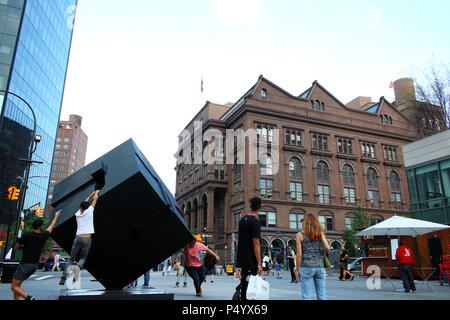 The Alamo, Cube sculpture in Astor Place, NYC Stock Photo - Alamy