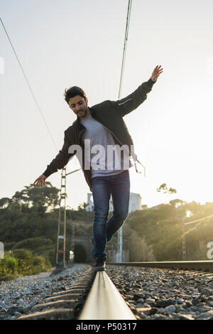 Shot from the bottom of a railroad Stock Photo - Alamy