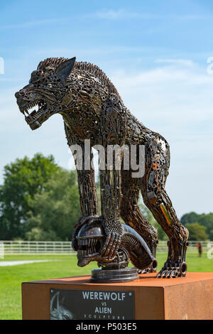 Werewolf sculpture on display at the British Iron Work Centre tourist ...