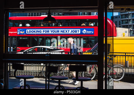 Shoreditch Grind cafe on Old Street Roundabout, London, England, UK ...