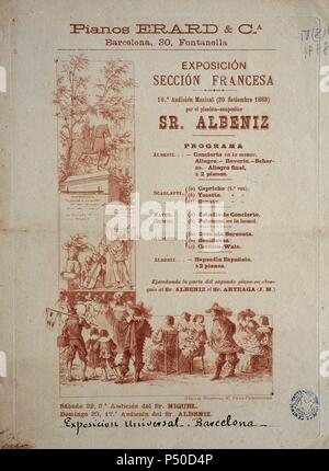 Isaac Albeniz (1860-1909). Composer and Spanish pianist. Suite Iberia ...