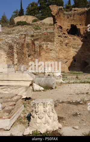 Greece. Argos. Roman Baths. Ruins. Peloponnese Region Stock Photo - Alamy