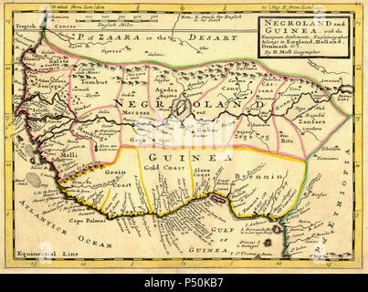 1736 Map of Guinea Coast Stock Photo - Alamy