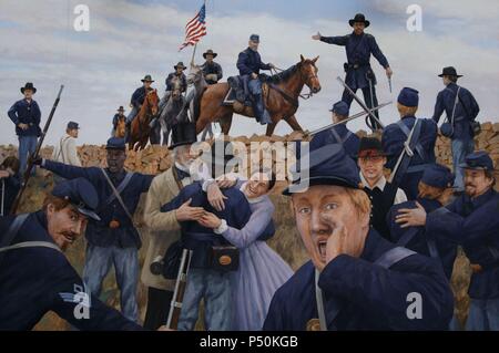 GUERRA DE SECESION AMERICANA (1861-1865). PLACA del MONUMENTO EN ...