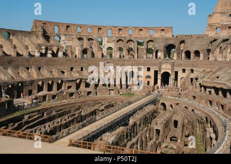 The Colosseum, Rome, Italy. Its construction started in 72 under the ...