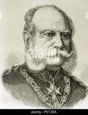 GUILLERMO I. REY DE PRUSIA. 1861 - 1888. GRABADO RETRATO DE LA ...