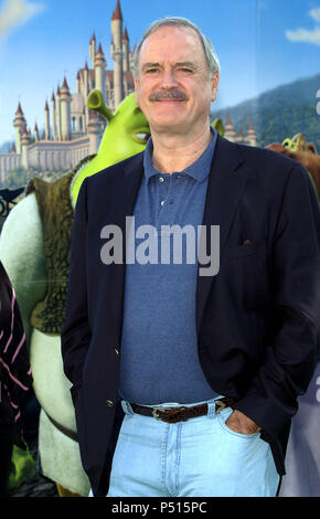 John Cleese arriving at the Shrek 2 Premiere at the Westwood Village ...