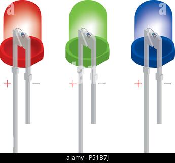 Light Emitting Diode (LED) structure. Education info graphic Stock ...