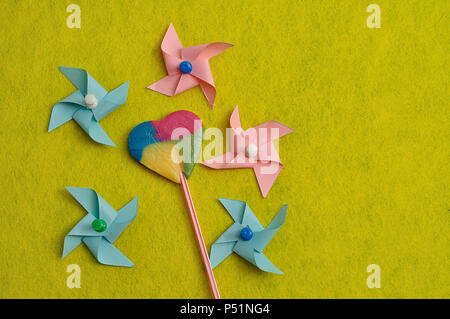pinwheel ; paper wheel ; pinwheels ; pin wheel ; pin wheels Stock Photo ...