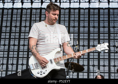 Milan Italy. 24 June 2018. The American rock band CRX performs live on ...