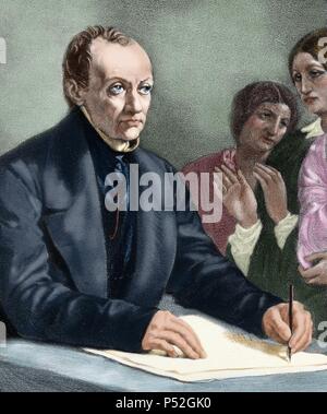 Auguste Comte, 1798 - 1857, French Philosopher Stock Photo - Alamy