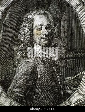 Voltaire (1694-1778). French Enlightenment writer, historian, and Stock ...