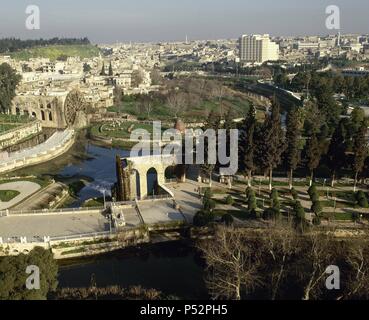 Syrian Arab Republic. Hama. General view of the orthodox church ...