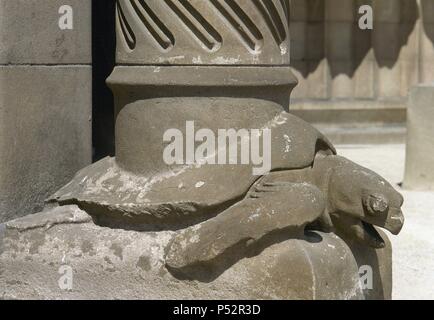 Turtle Statue at the Base of a Column of the Facade of the Sagrada ...