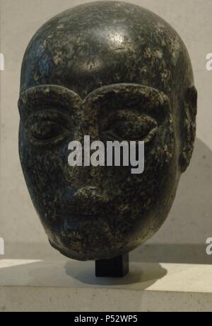 Head of Gudea prince of Lagash Neo Sumerian Sumeria 2120 BC Tello Girsu ...
